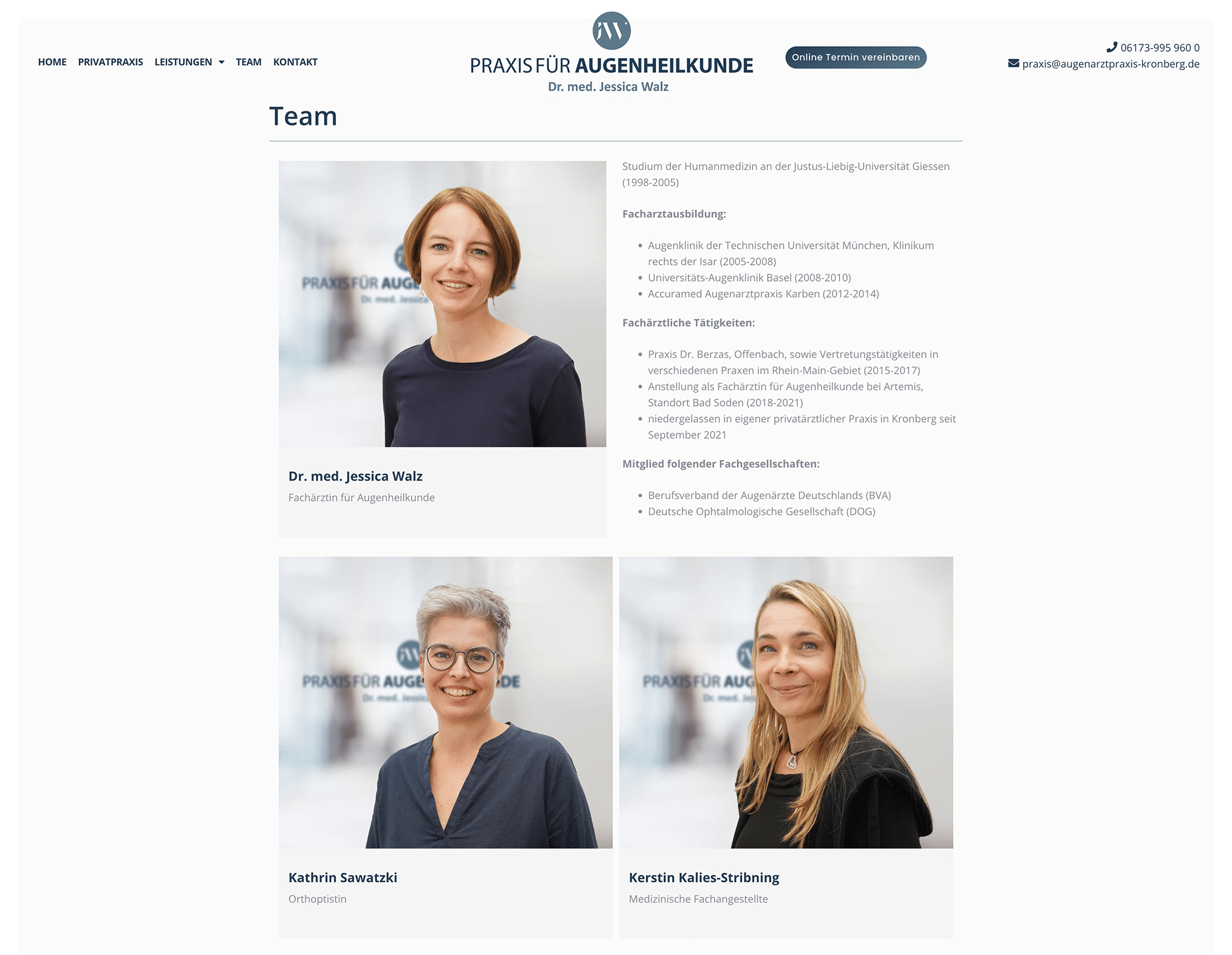 Augenarztpraxis Dr.med. Jessica Walz | ffm.media e.K. Rodgau | Webseite ...