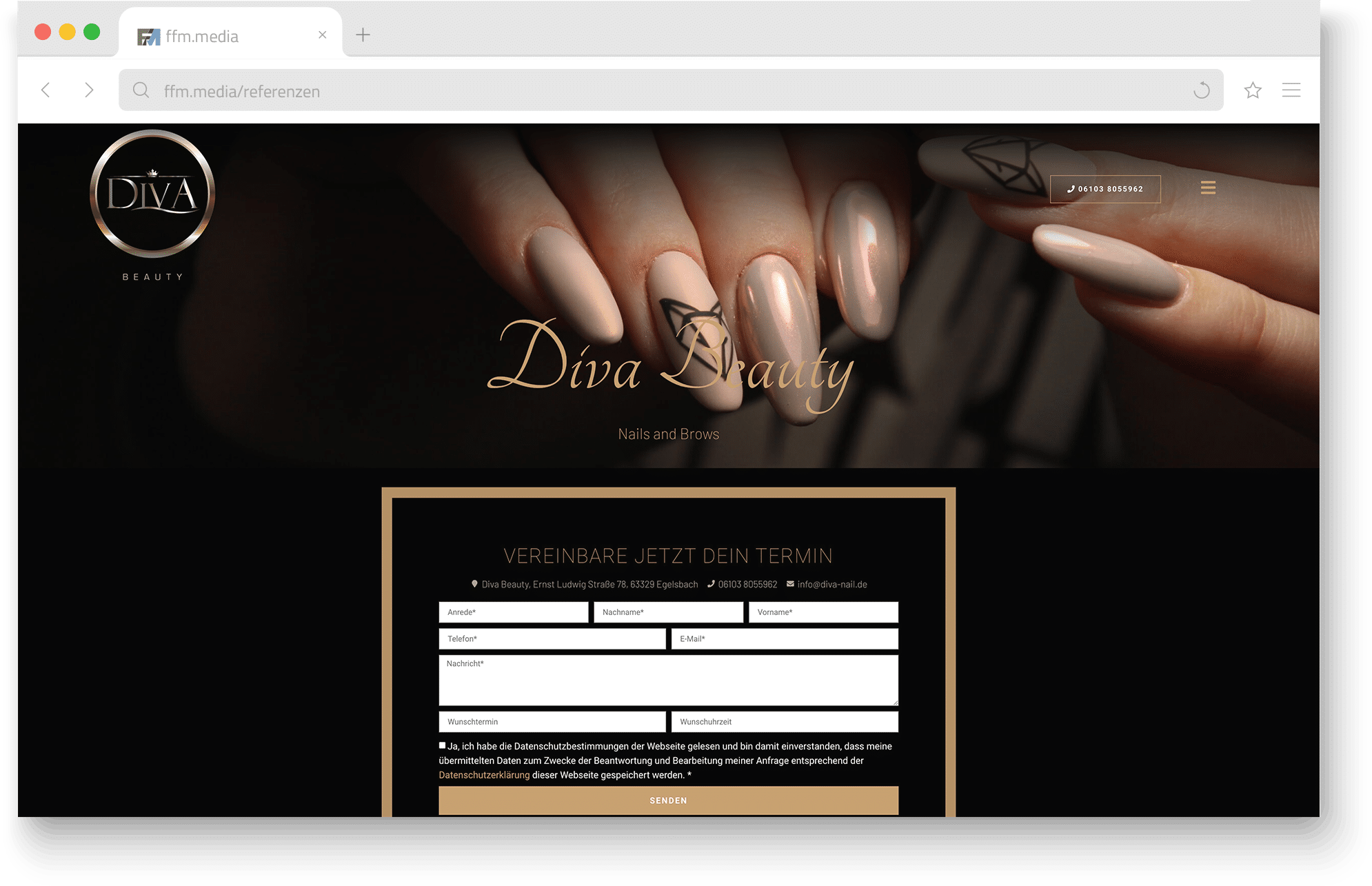 Diva Beauty | ffm.media e.K. Rodgau | Webseite erstellen lassen ...