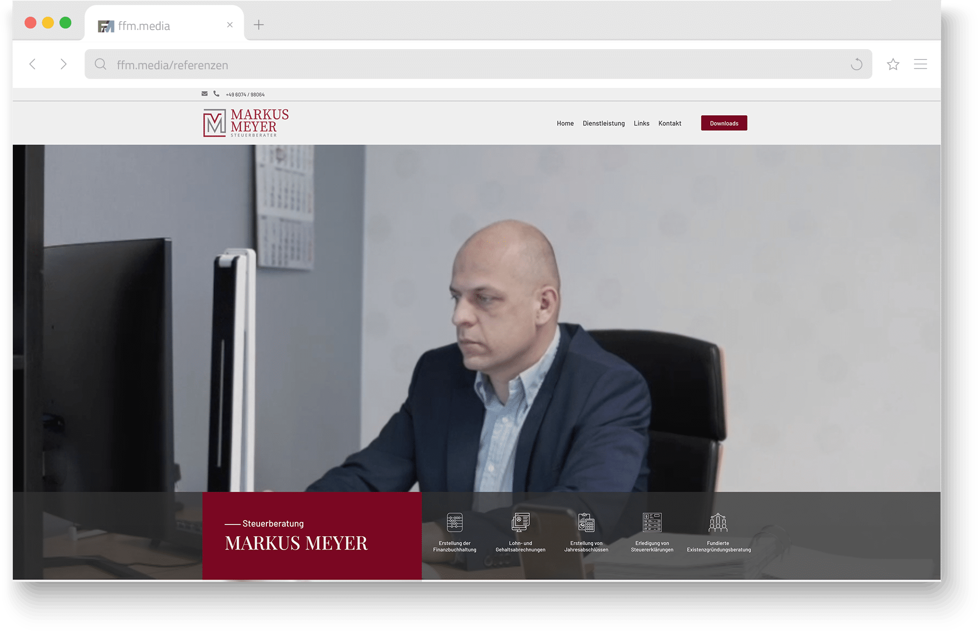 Steuerberatung Markus Meyer | ffm.media e.K. Rodgau | Webseite erstellen lassen, Videoproduktion ...